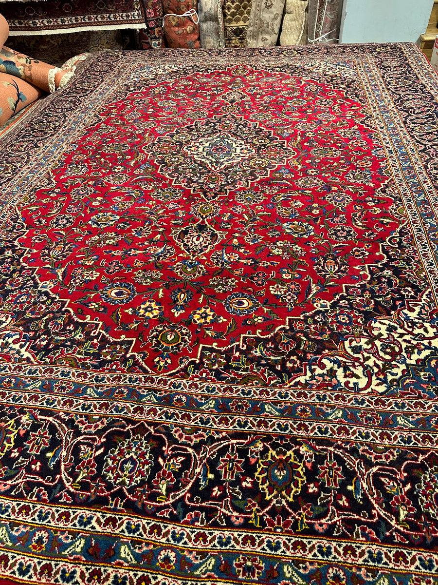 Kashan ghotbi , eb165,size 9’7”13’3” – exotic rug